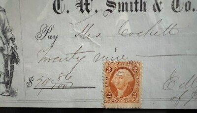vintage checks with stamp - 1868 | eBay
