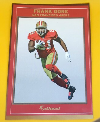 Frank Gore 49ers NFL FATHEAD Small Ad Panel Poster 6" x 4" Graphics ...
