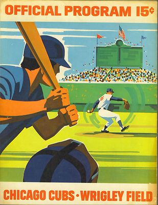 Chicago Cubs vs Houston Astros 1971 scorecard Gene Hiser first major ...