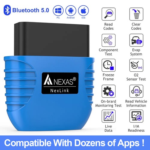 NEXAS NexLink Car Bluetooth OBDII OBD2 Scanner Diagnostic Scan Tool ...