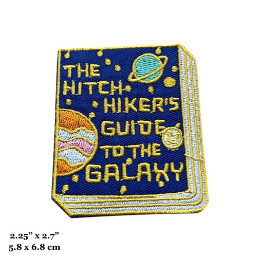 The Hitchhiker's Guide to the Galaxy Book Embroidered Iron On Patch | eBay