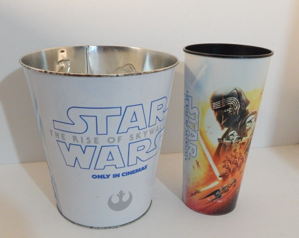 Star Wars Rise Of Skywalker Popcorn Bucket and Tumbler Great Set! | eBay