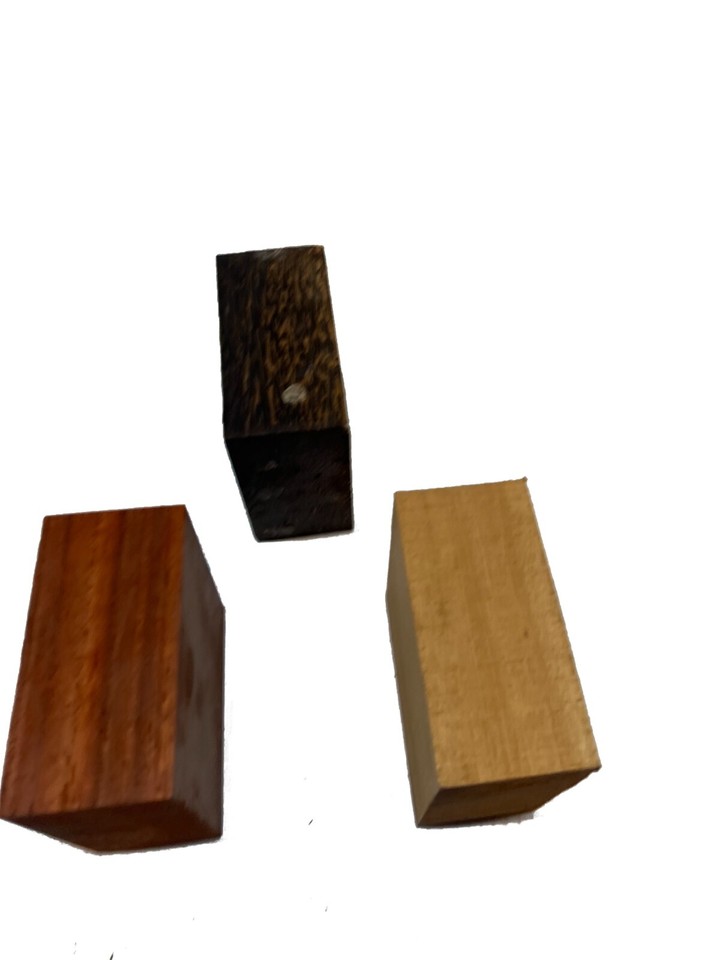 3 Pcs, Multispecies Bowl Blanks 4x 4x 2 Turning Wood Blocks- Free US ...