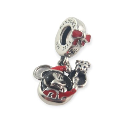 Pandora Disney Santa Charm Mickey Mouse Charm Mickey Santa Charm 291 | eBay