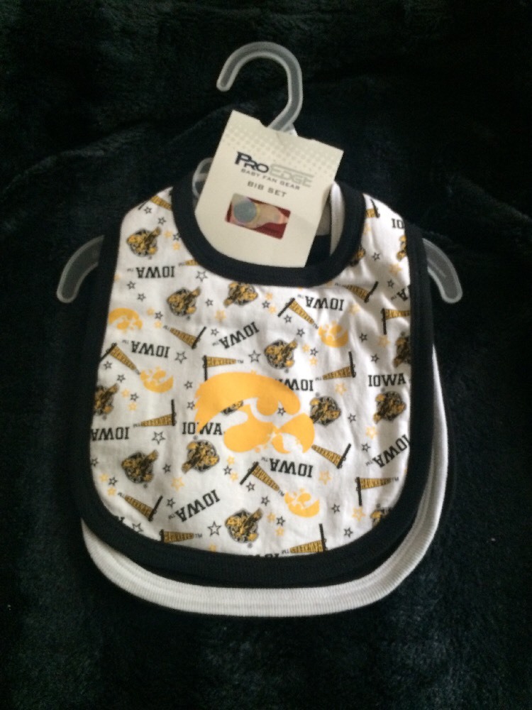 Iowa Hawkeyes Pro Edge Baby Bibs Set of 3 NWT NCAA Infant Feeding Gear ...