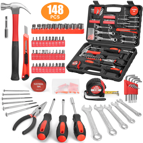 148 Piece Tool Sets All Purpose Household Tool Kit, General Basic Home ...