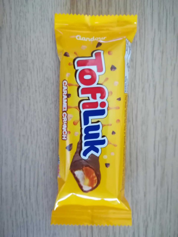 Chocolate bar tofi luk 24 pcs enrobed in caramel & milk Gandour Tofiluk ...