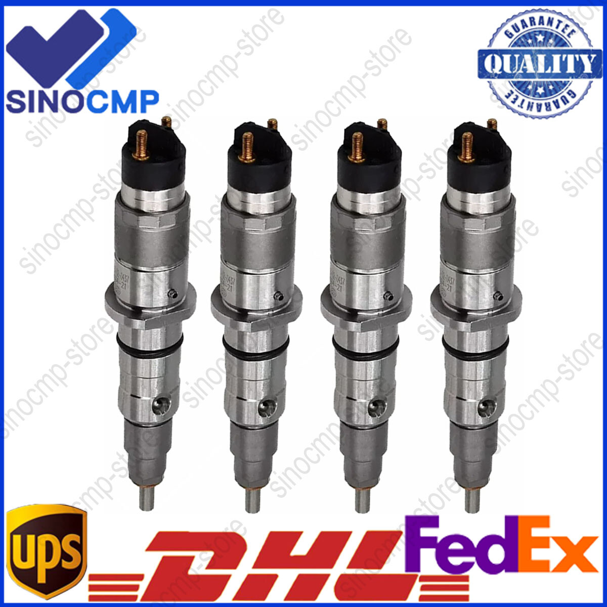 4Pcs Fuel Injector 0445120272 0986435532 5263305 For Cummins QSC8.3 8 ...