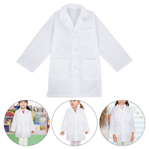 Kid Lab Coats Scrubs White Doctor Coat Dress Up Coat Scientist | eBay ...