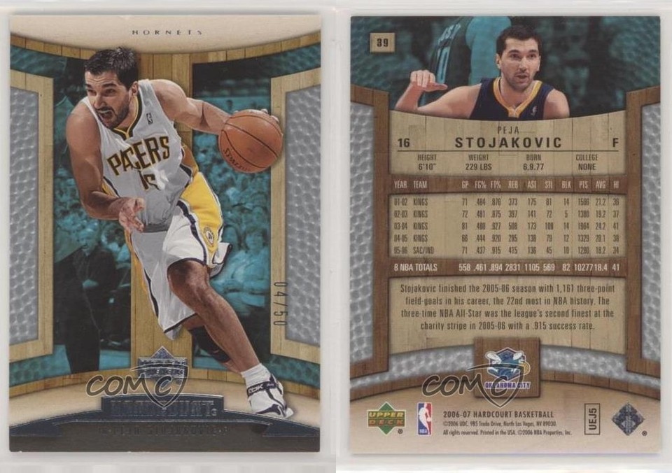2006-07 Upper Deck Hardcourt Silver 4/50 Peja Stojakovic #39 u6m | eBay
