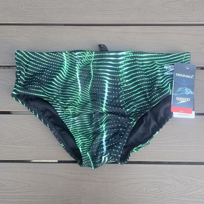 Speedo Endurance Men's Fusion Speedo Green Racer Brief Men Sz 38 NEW | eBay