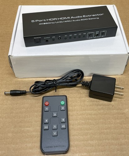 5 Port HDR HDMI Audio Extractor 4K@60Hz/UHD/ARC/Audio EDID for Dolby ...
