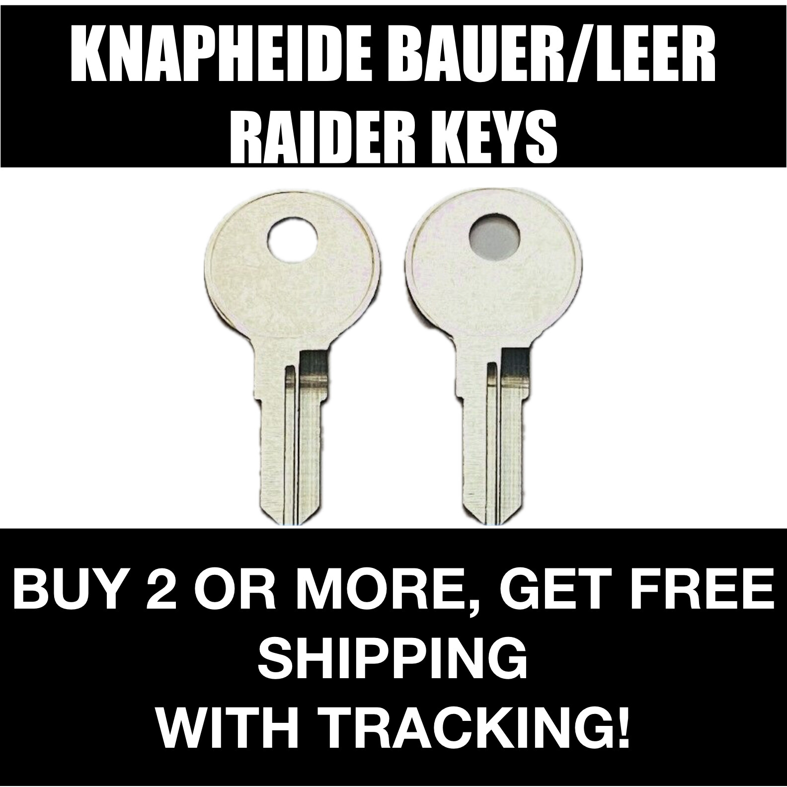 Knapheide Bauer/Leer Raider Truck Cap keys cut to code for key codes ...