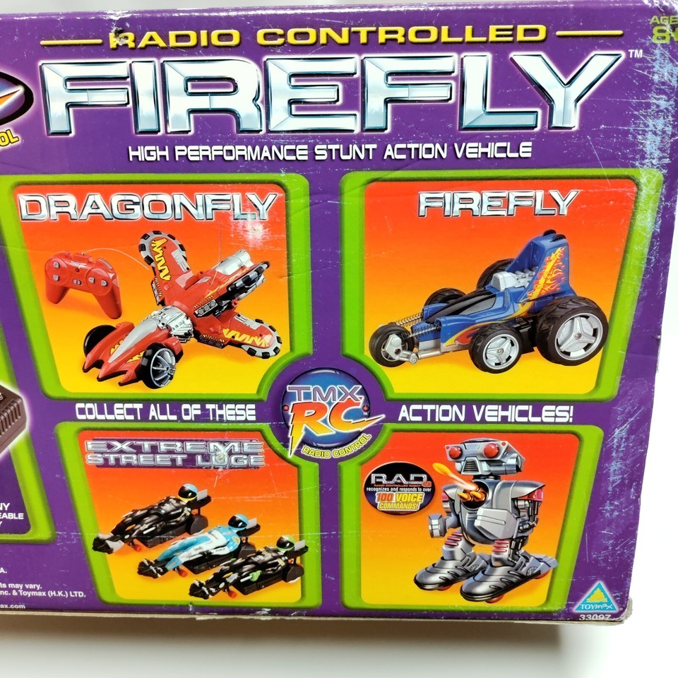 2001 Toymax TMX Firefly Stunt Remote Controlled Race Car Vintage RC NEW ...