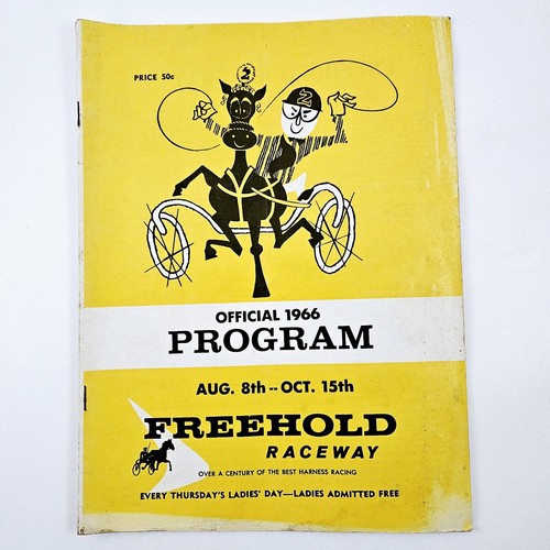 Freehold Raceway Official Harness Horse Racing Program Oct 1966 No ...