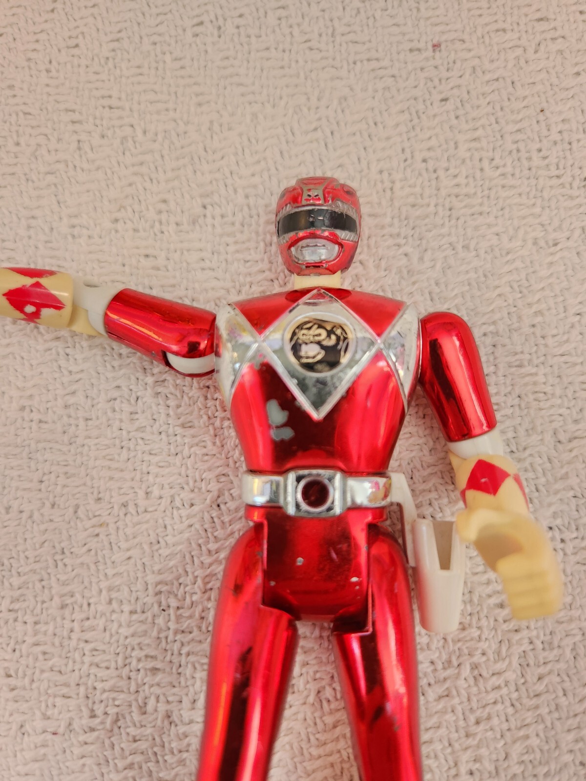 1995 Bandai Power Rangers Metallic Action Figures Red Pink Yellow ...