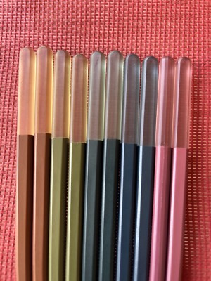 Japanese Opaque 5 Color Variation Chopsticks w/Free Silk Holder | eBay