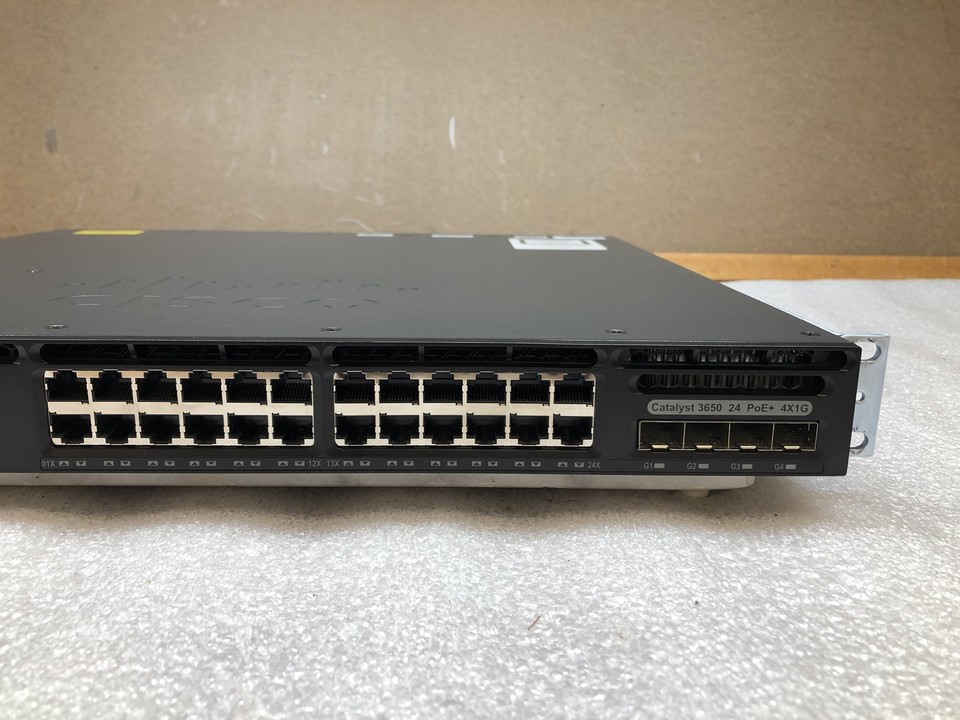 Cisco Catalyst 3650 24 PoE+ 4X1G WS-C3650-24PS-S V03 Gigabit Switch ...
