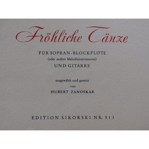 Fröhliche Tänze 24 Pezzi Flauto a Becco Chitarra | eBay