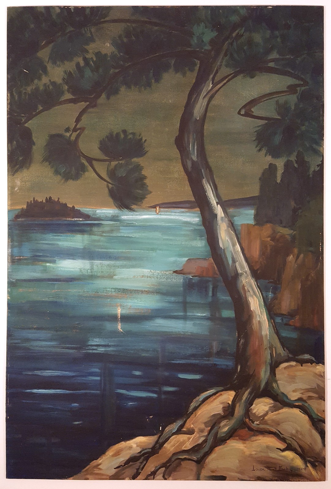 LOUISE HOWE EWING ORIGINAL PAINTING 20x30 GREETING CARD ILLUSTRATOR ...