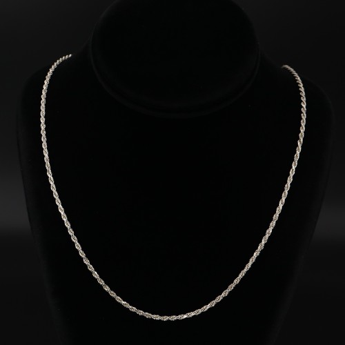 Sterling Silver - ITALY BSI 3mm Rope Chain 22" Necklace - 13g | eBay