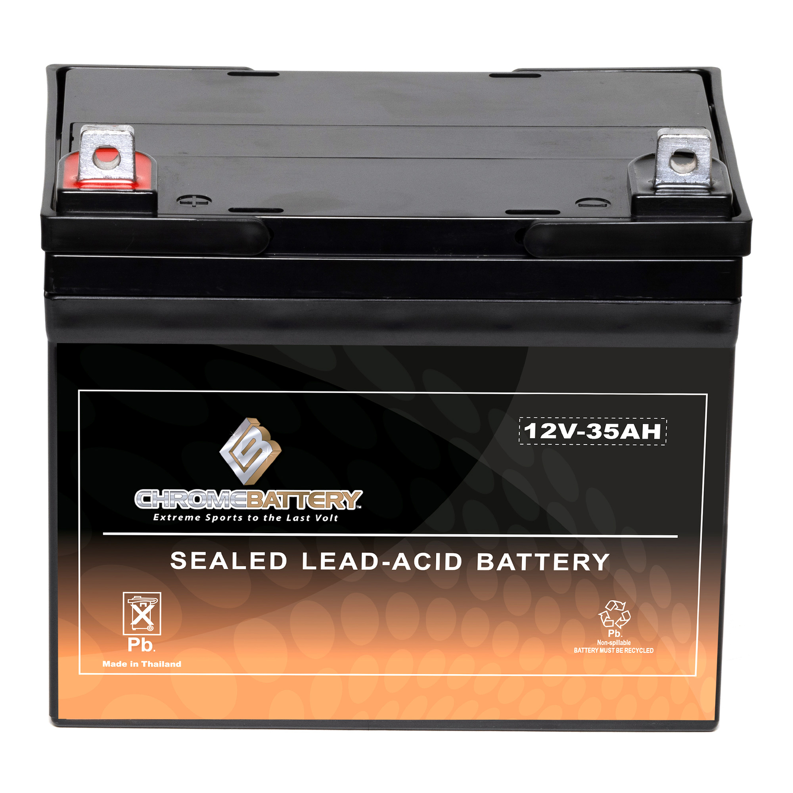 Chrome Battery 12V 35Ah U1 Lawn Mower Battery for Exmark Zero-Turn ...