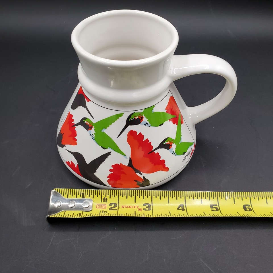 Otagiri Tom Taylor Commuter Coffee Mug Tea Cup Hummingbirds Flowers Red ...