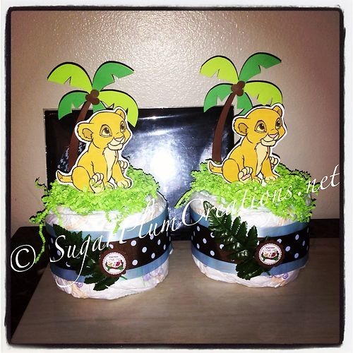 Lion King Baby Simba Sugar Diaper Cake Mini!!! Baby Shower | eBay