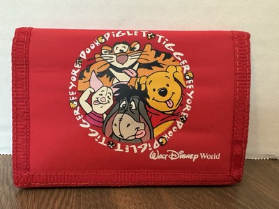 Vintage Winnie The Pooh Disney World Piglet Tigger Eeyore Red Trifold ...
