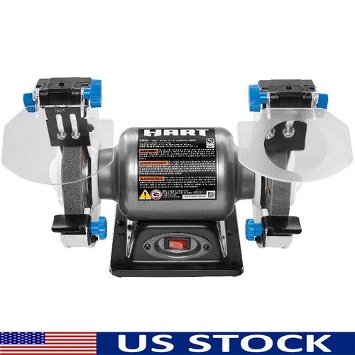 6 Inch Bench Grinder 21 Amp Motor LED Lights Adjustable Work Rests ...