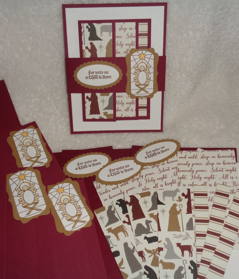 Stampin Up! Card Kit CHRISTMAS Fun Fold Nativity Baby Jesus HOLIDAY ...