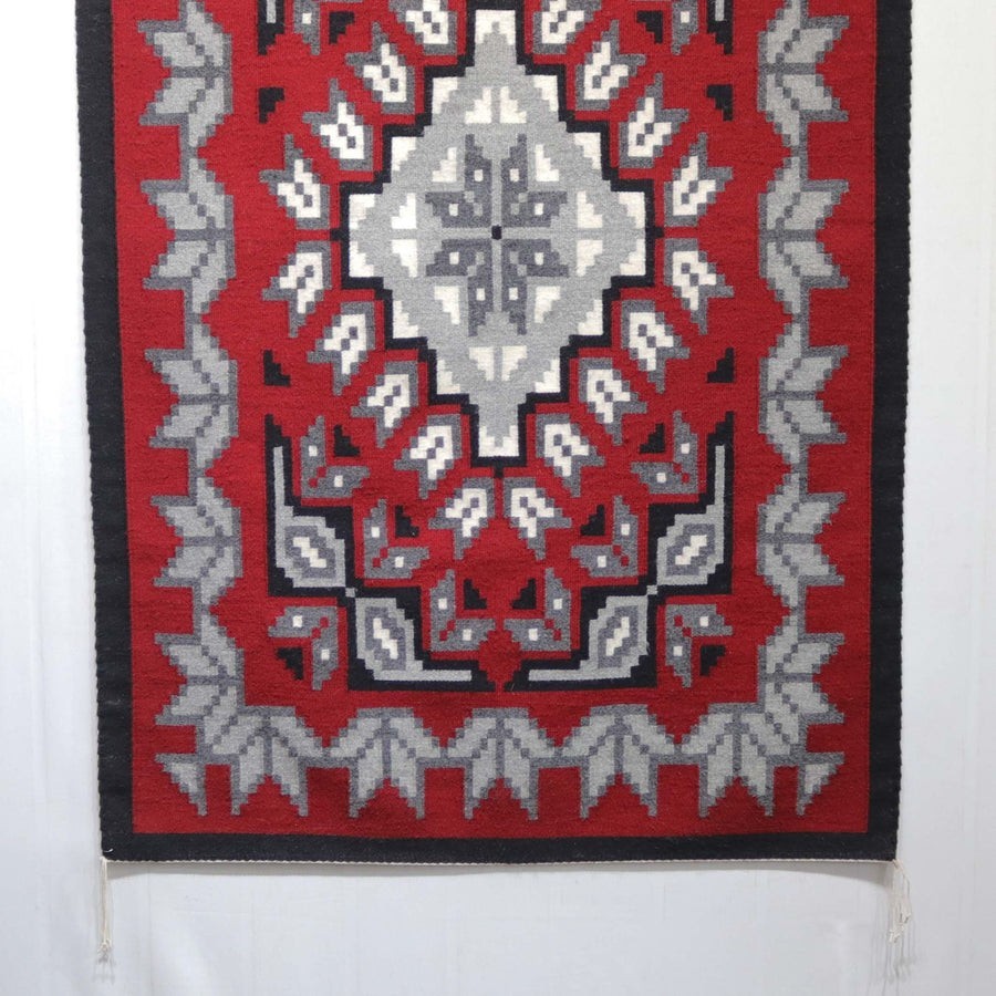 Southwestern Ganado Navajo Rug Handmade Antique Native American Wool ...