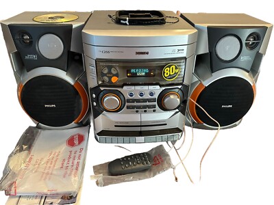 Philips FW-C255 Shelf Stereo System HiFi CD Changer | AM/FM Tuner | 3 ...