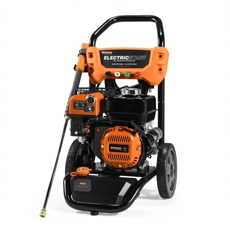 Generac 8894 3100 PSI 2.5 GPM Gas-Powered Electric Start Residential ...