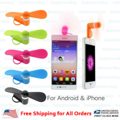 Portable Mini Cooling Fan For Cell Phone iPod iPhone 5 6 7 X 11 Galaxy ...