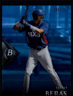 2014 Bowman Platinum Chrome Prospects Blue Refractors Jairo Beras 085/ ...