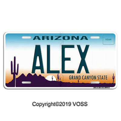 Arizona Personalized Name Custom Aluminum Vanity Car License Plate ...