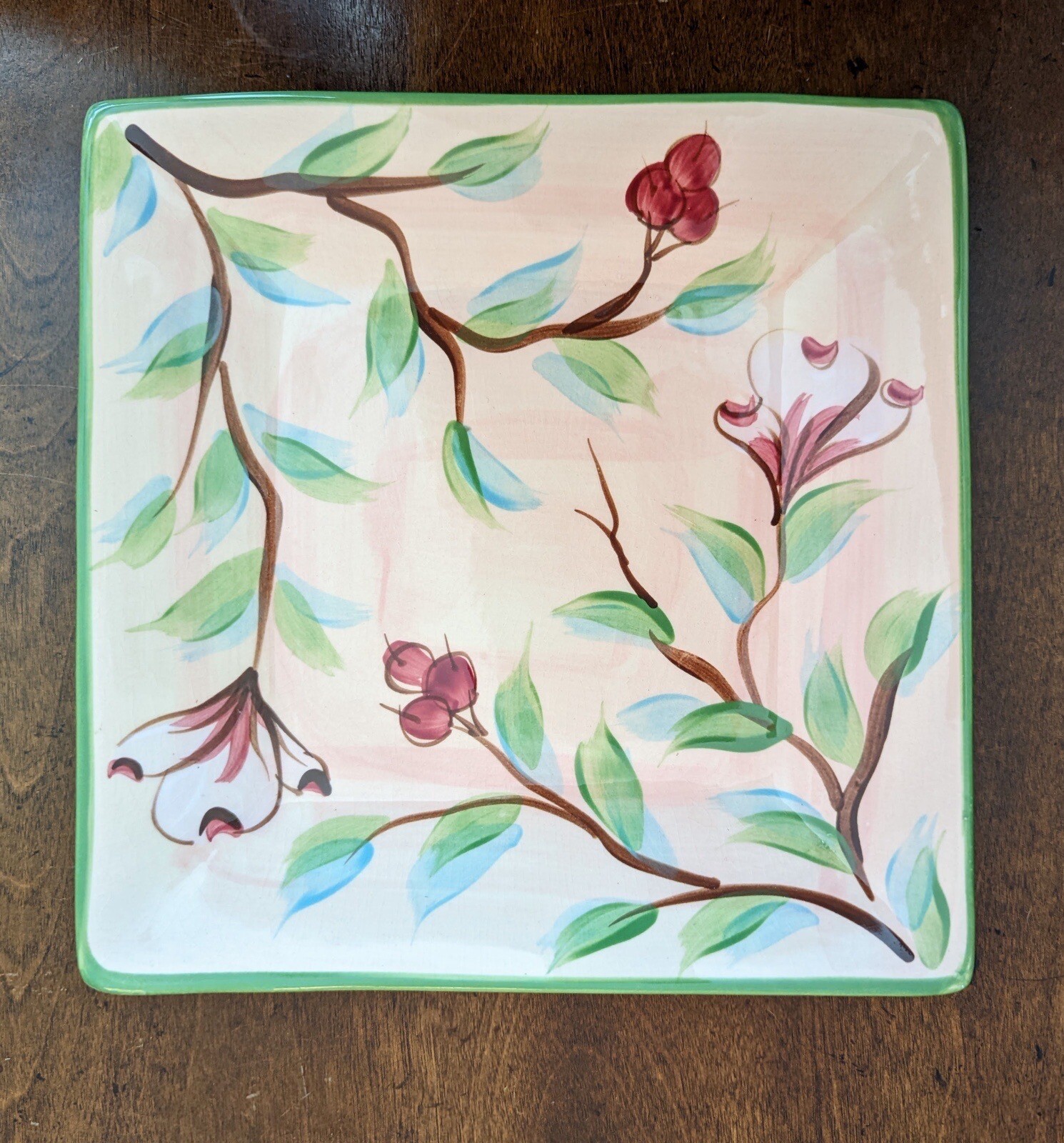 Gail Pittman Pottery Hand Painted Hand Signed Hand Inscribed Square ...