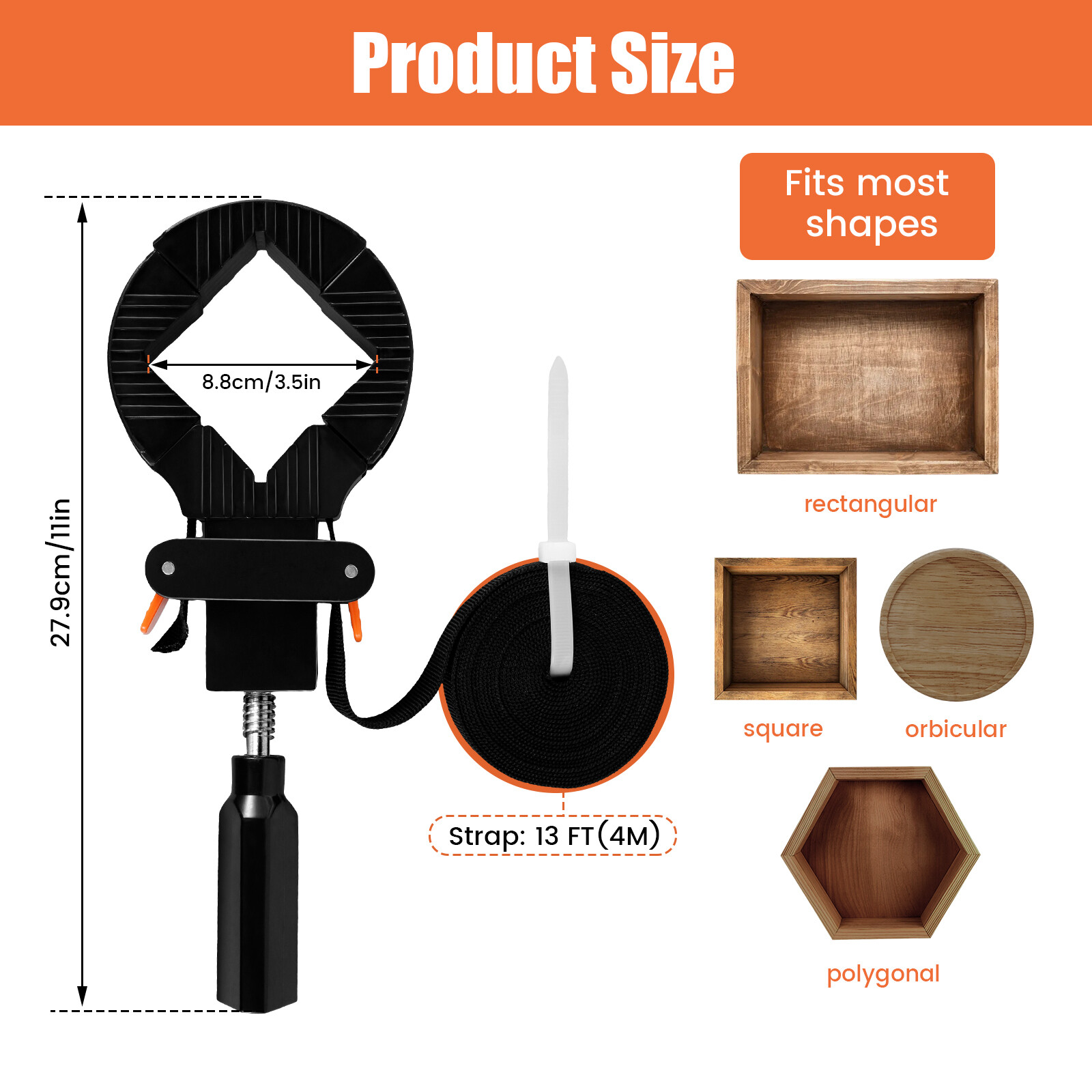 2Pcs Strap Clamp 4m/13FT Band Clamps Portable Picture Frame Clamping ...