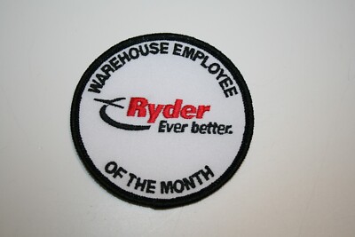 Warehouse Employee of the Month Ryder Truck Embroidered Logo Patch NEW ...