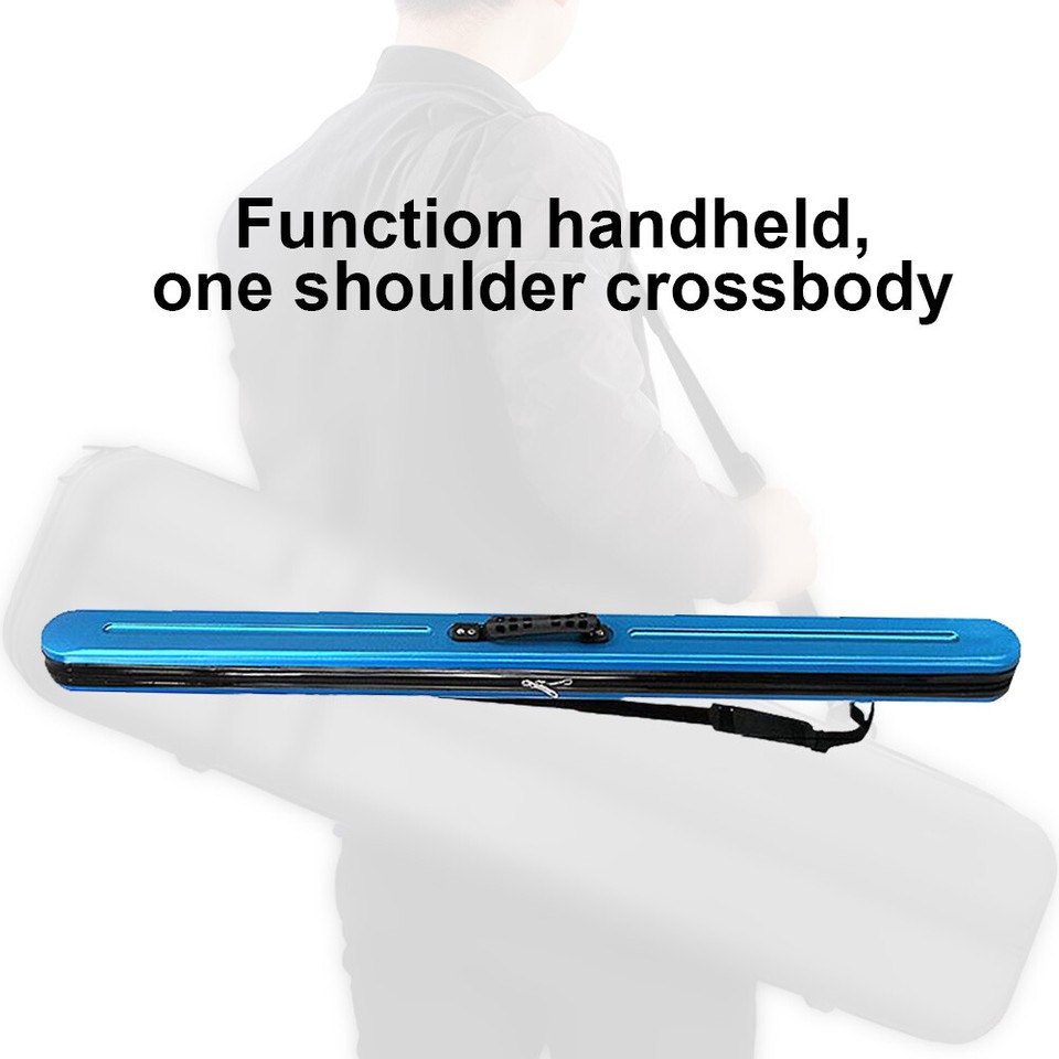 Hard Shell Fishing Rod Bag Fishing Pole Carrier Travel Carry Case (Blue ...
