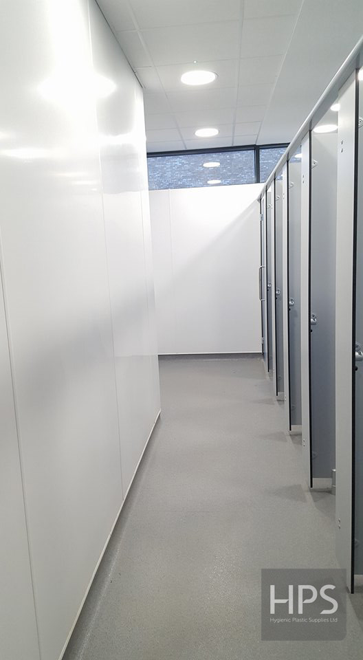 ROCKWALL 8 x 4 solid PVC Hygienic Cladding Plastic wall sheets in white ...