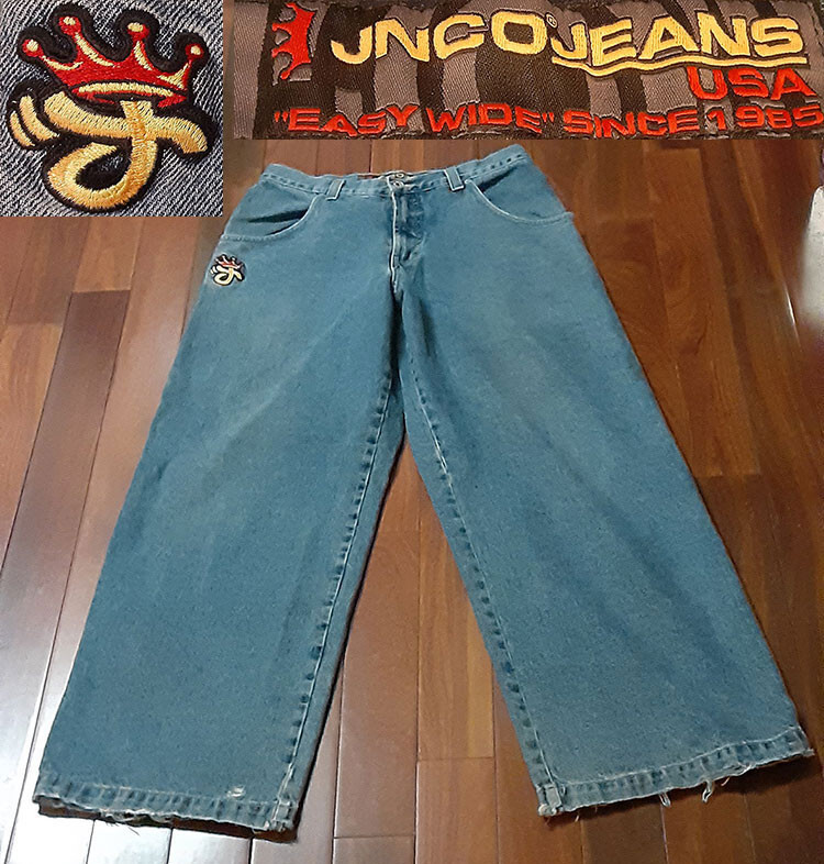 Rare JNCO Crown One7Nine Jeans 34x32 Easy Wide Rave Skater Mens Vintage ...