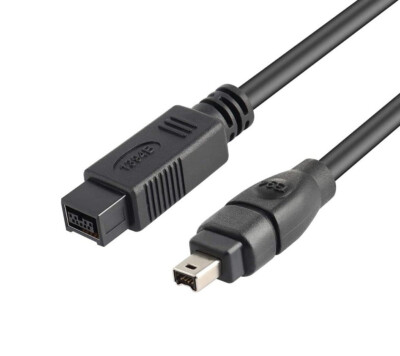 Firewire IEEE1394 800 to 400 9-Pin to 4-Pin Adapter Cable 1.8M M/M Cord ...