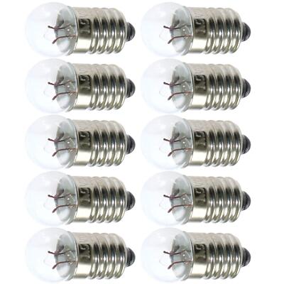 10 Pack E10 Mini Light Bulbs 3.8V 0.3A Screw Base Indicator Light Bulb ...