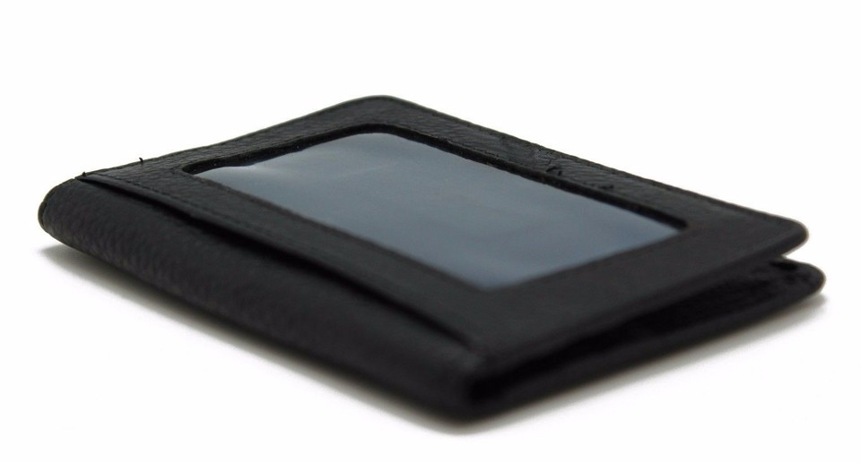 Men's Slim Front Pocket Wallet Classic Leather Wallet With Driver ...