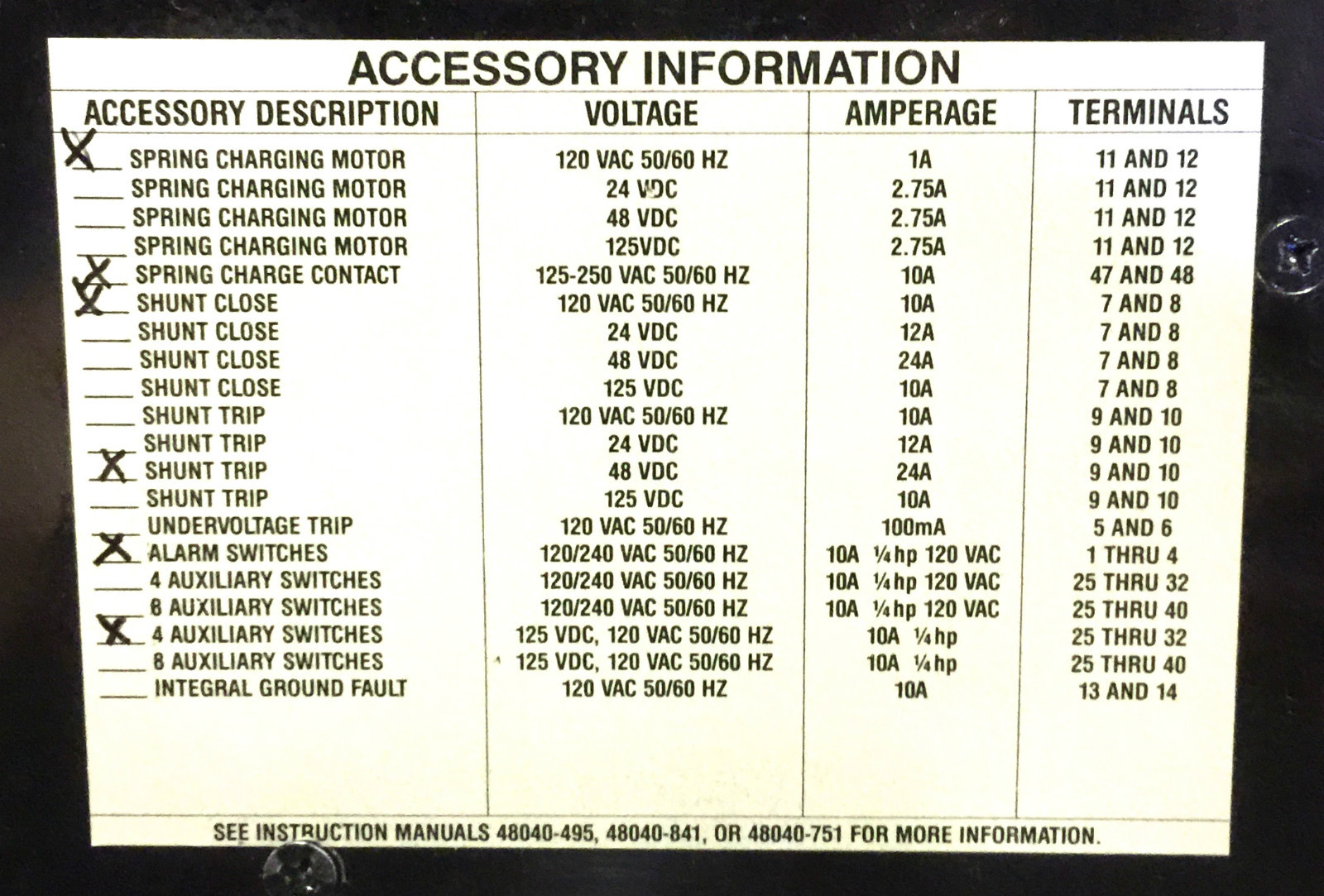 SQUARE D SEF363000LIES604 Or LSIG 3000 AMP 120V SHUNT TRIP ALARM SWITCH ...