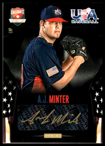 2014 USA BASEBALL COLLEGIATE NATIONAL TEAM BLACK GOLD AUTOS #12 A.J ...