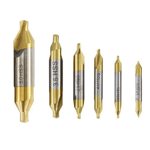 6x / Set Ars Centre Embouts Perceuse Étain Revêtu Combiné Fraises ...