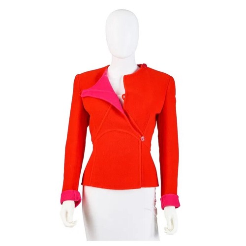 Giorgio Armani Pink & Red Contrast Jacket - Size 38 | eBay